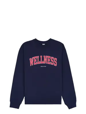 SPORTY & RICH Wellness Crew-neck Sweatshirt - Blue