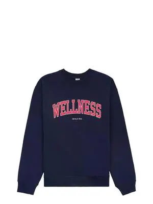 SPORTY & RICH Wellness Crew-neck Sweatshirt - Blue