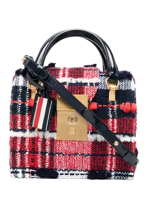 Thom Browne Mini Mrs. Thom Madras Tweed Tote Bag - Red