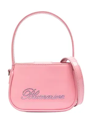 Blumarine Crystal-embellished Logo Tote - Pink