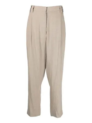 Brunello Cucinelli High-waisted Trousers - Brown