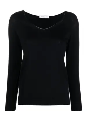 FABIANA FILIPPI Fabiana Filippi Glitter-Detail V-Neck Jumper