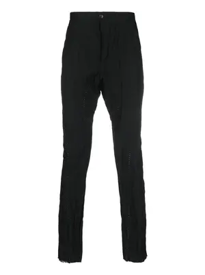 Masnada Cotton-blend Tapered Trousers - Black