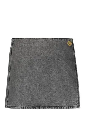 GANNI Wrap Mini Skirt - Grey