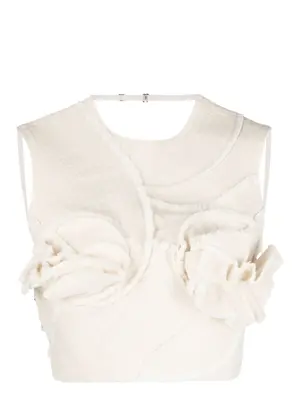 Jacquemus Le Haut Artichaut Crop Top - Neutrals