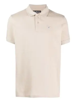 Barbour Embroidered-logo Polo Shirt - Neutrals
