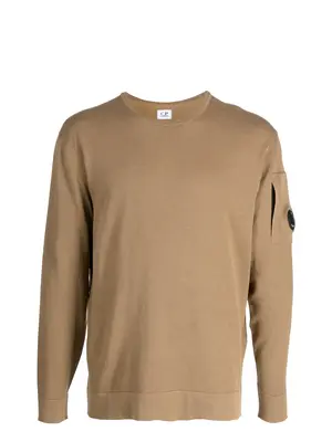C.P. COMPANY Crew Neck Cotton Sweatshirt - Brown