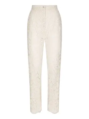 DOLCE & GABBANA Dolce & Gabbana Floral-Lace Trousers