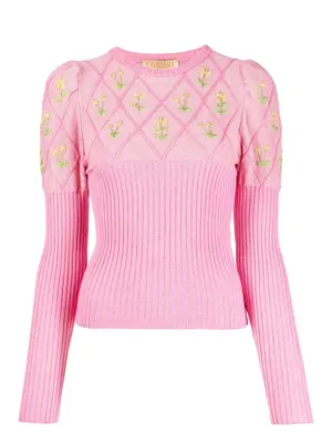 CORMIO Long-sleeve Knitted Top - Pink