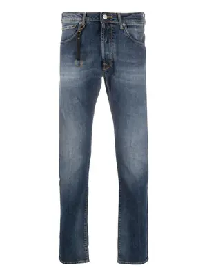 Incotex Straight-leg Jeans With Keyring - Blue