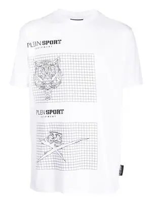 PLEIN SPORT Graphic-print Short-sleeve T-shirt - White