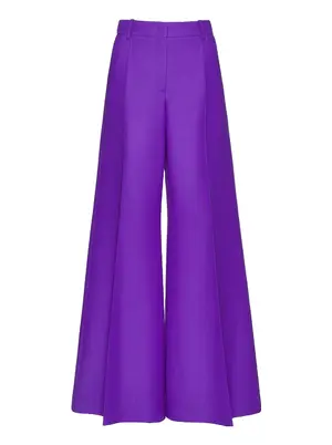 Valentino Garavani Valentino Crepe Couture Trousers Purple