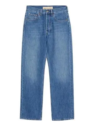 Valentino Garavani Regular Fit Denim Pants - Blue