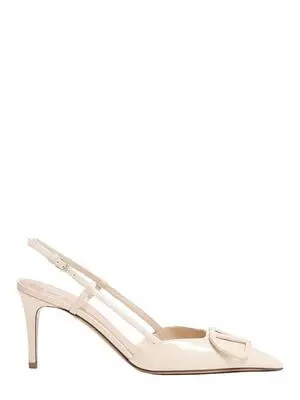 VALENTINO GARAVANI WITH UNDERCOVER Garavani Vlogo Signature Slingback Pumps - Light Ivory