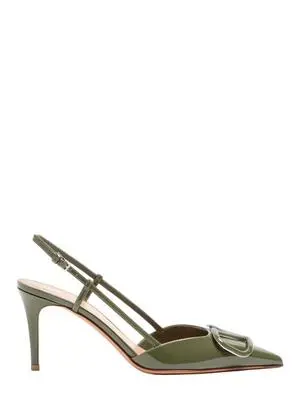 VALENTINO GARAVANI WITH UNDERCOVER Garavani Vlogo Signature Slingback Pumps - Military Green