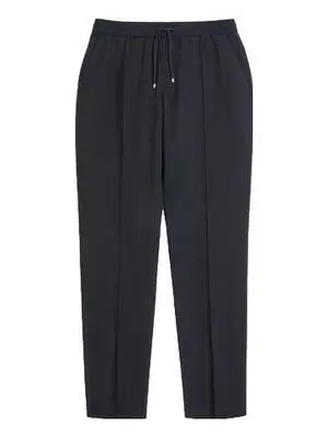 Valentino Garavani Valentino Straight Fit Wool Trousers Dark Blue