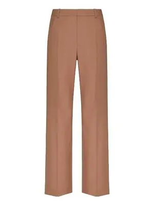 Valentino Garavani Valentino Straight Fit Wool Trousers Light Camel