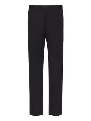 Valentino Garavani Valentino Straight Fit Wool Trousers Navy