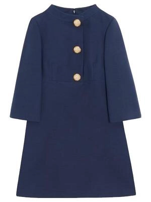 Valentino Garavani Crepe Couture Short Dress With Pleated Ruffles - Blue