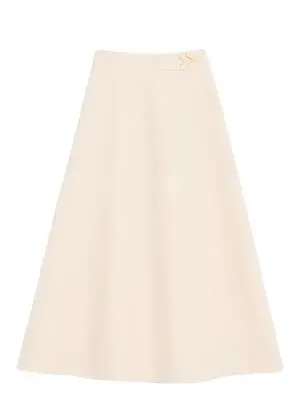 Valentino Garavani Crepe Couture Midi Skirt - Vanilla