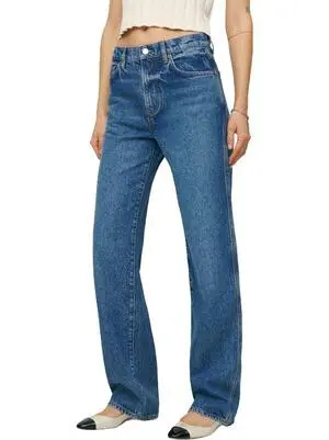 REFORMATION Val Baggy Straight Leg Jeans - Pelican