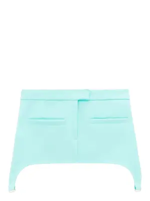 COURREGES Twill Suspenders Mini Skirt - Blue