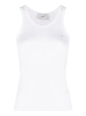 Coperni Semi-sheer Racerback Top - White