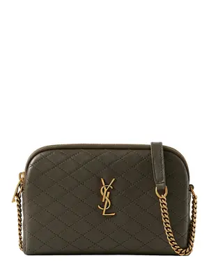 Saint Laurent Gaby Quilted Leather Shoulder Bag - Green