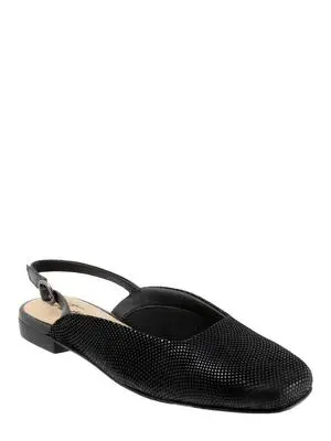 Trotters Trotters Holly Slingback Flat Blk Mini Dot