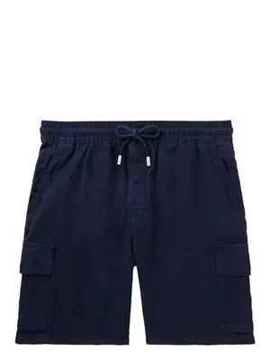 Vilebrequin Straight-leg Linen Cargo Shorts - Blue