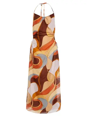 Sir The Label Printed Cotton And Silk Midi Dress - Multicoloured