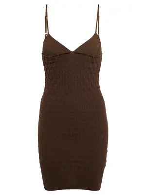 Jacquemus La Robe Maille Tacido Minidress - Brown