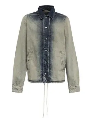 Rick Owens Faded Denim Shirt Jacket - Blue