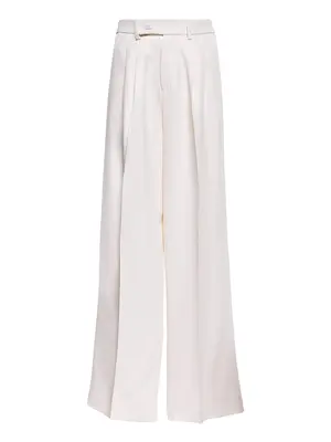 Amiri Pleated High-rise Wide-leg Pants - White