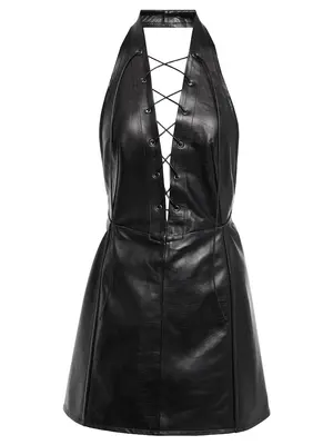 PETAR PETROV Atkins Mini Leather Dress - Black