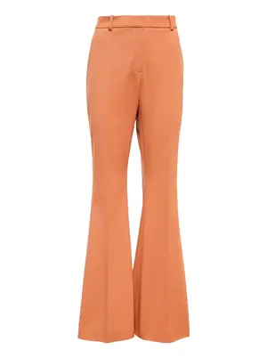 JOSEPH Aveline High-rise Flared Gabardine Pants - Brown