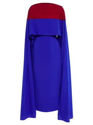 ROKSANDA Elina Cape Midi Dress - Blue