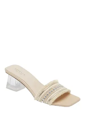 CECELIA NEW YORK Cecelia New York Cinder Sandal Beige Fringe