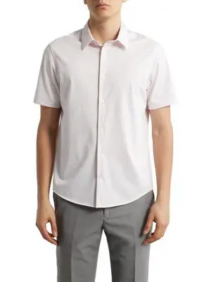 Theory Irving Short Sleeve Button-up Shirt - Dogwood