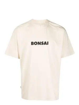 BONSAI Logo-print Cotton T-shirt - Neutrals