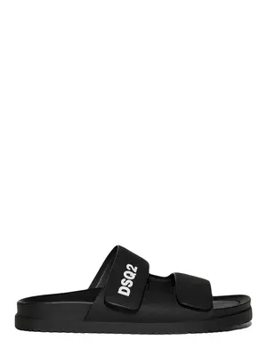 Dsquared2 Touch-strap Calf-leather Sandals - Black