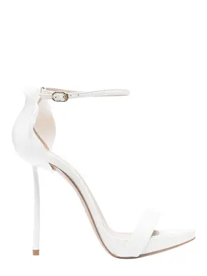 LE SILLA Petalo 100mm Leather Sandals - White