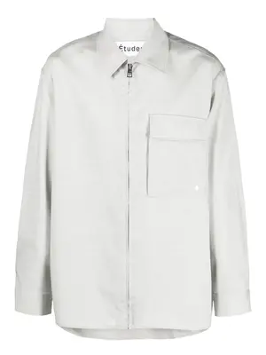 ÉTUDES STUDIO Zip-up Long-sleeve Shirt - Grey
