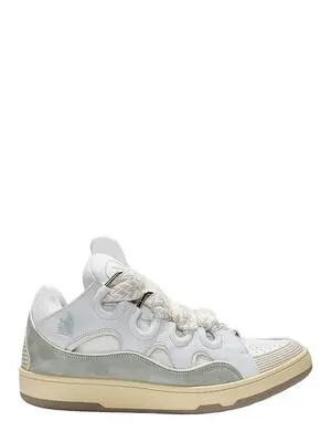 LANVIN Curb Leather Sneakers - White