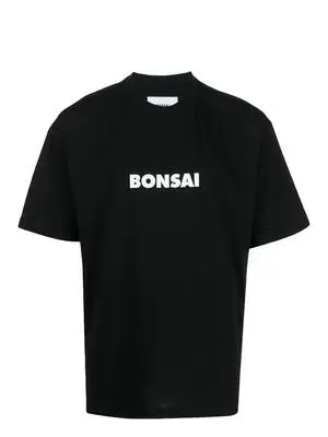 BONSAI Logo-print Cotton T-shirt - Black
