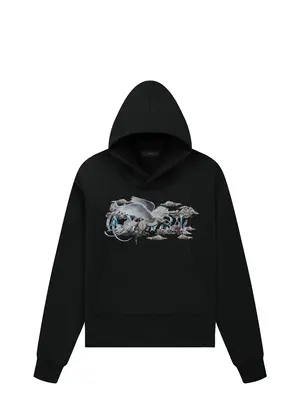 Amiri Graphic Print Hoodie - Black