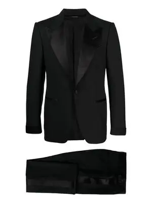 TOM FORD Peak-lapels Single-breasted Suit - Black