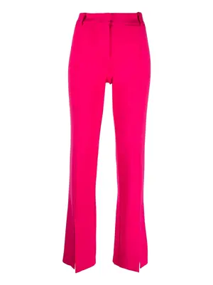 Pinko Front-slit Slim-fit Trousers - Pink