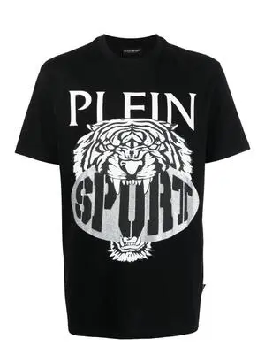 PLEIN SPORT Ss Tiger Round-neck T-shirt - Black