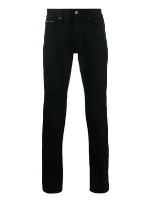Tommy Hilfiger Logo-patch Slim Fit Jeans - Black